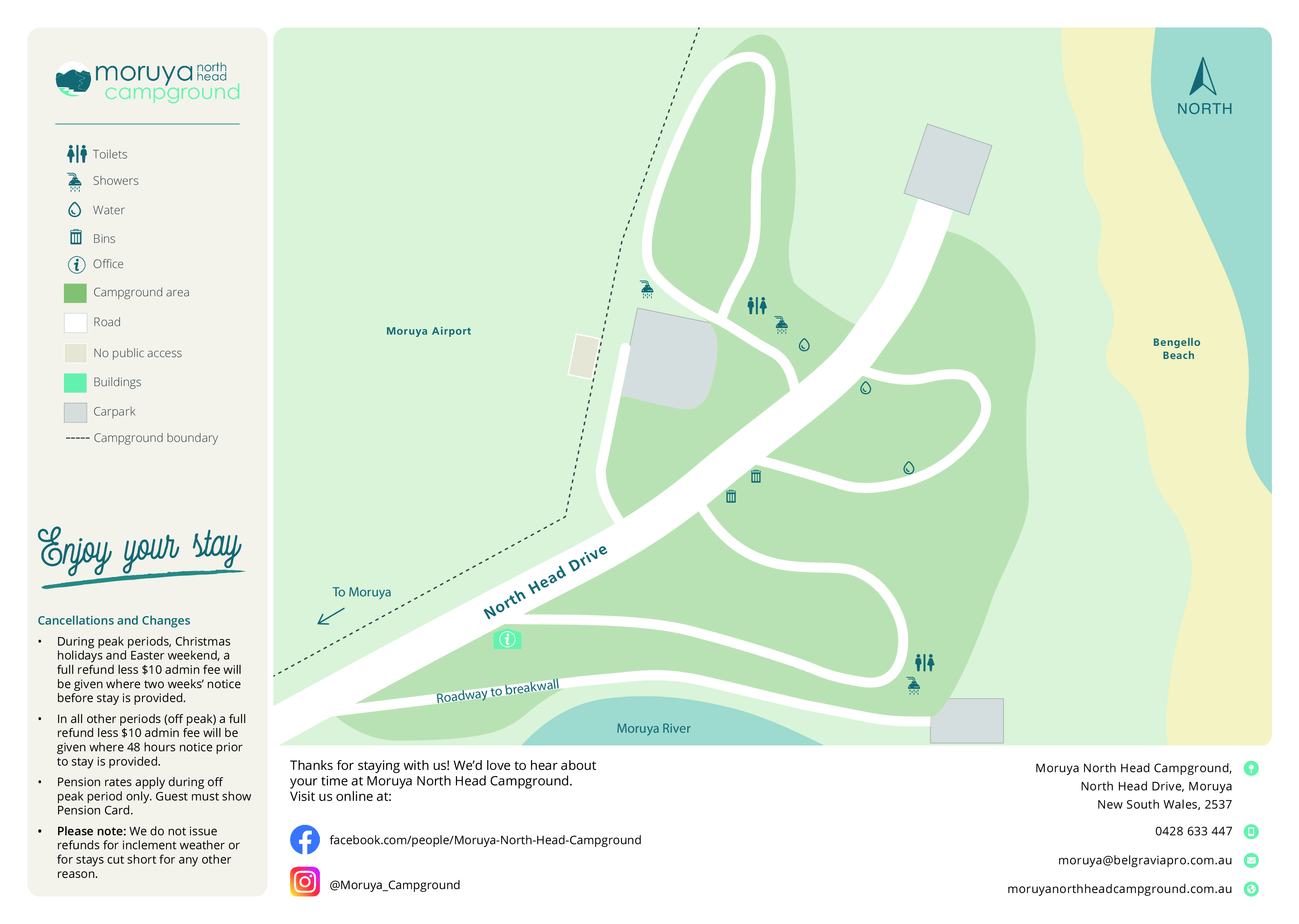 Park Map - Moruya North Head Campground